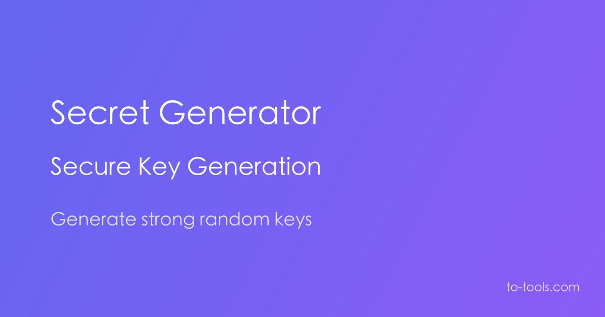 Password Generator Tool - To-Tools